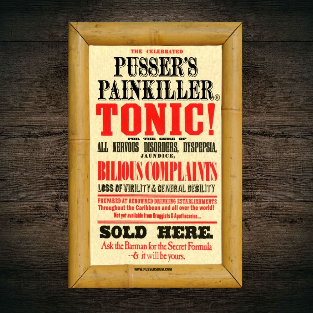 Painkiller Tonic Tin Sign – Pusser's Rum